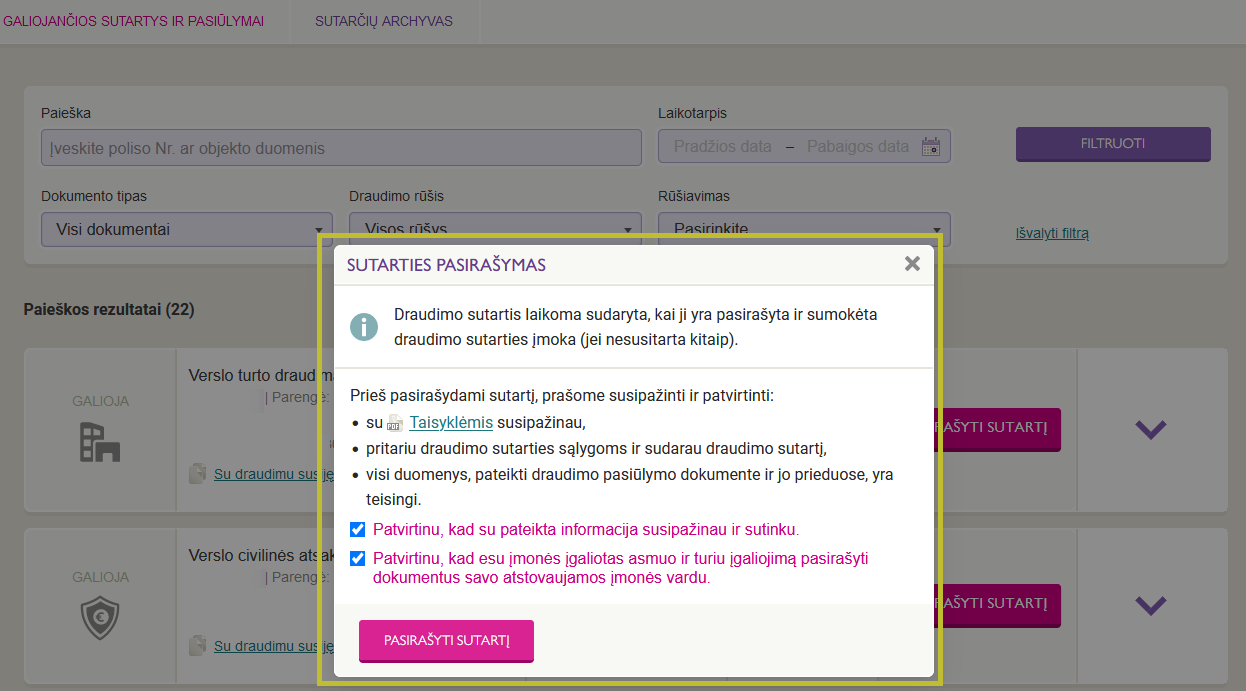 Kaip pasirašyti įmonės draudimo sutartį (polisą)? | Lietuvos draudimas